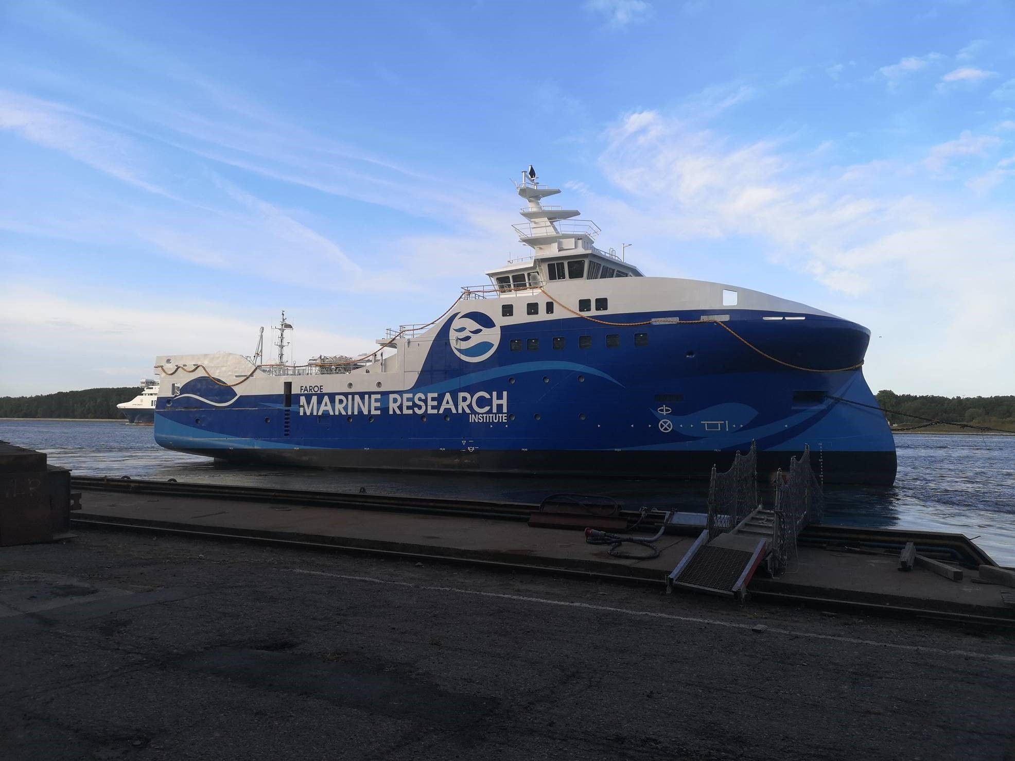 Fiskur.fo | Myndir: Havrannsóknarskipið verður sleipað