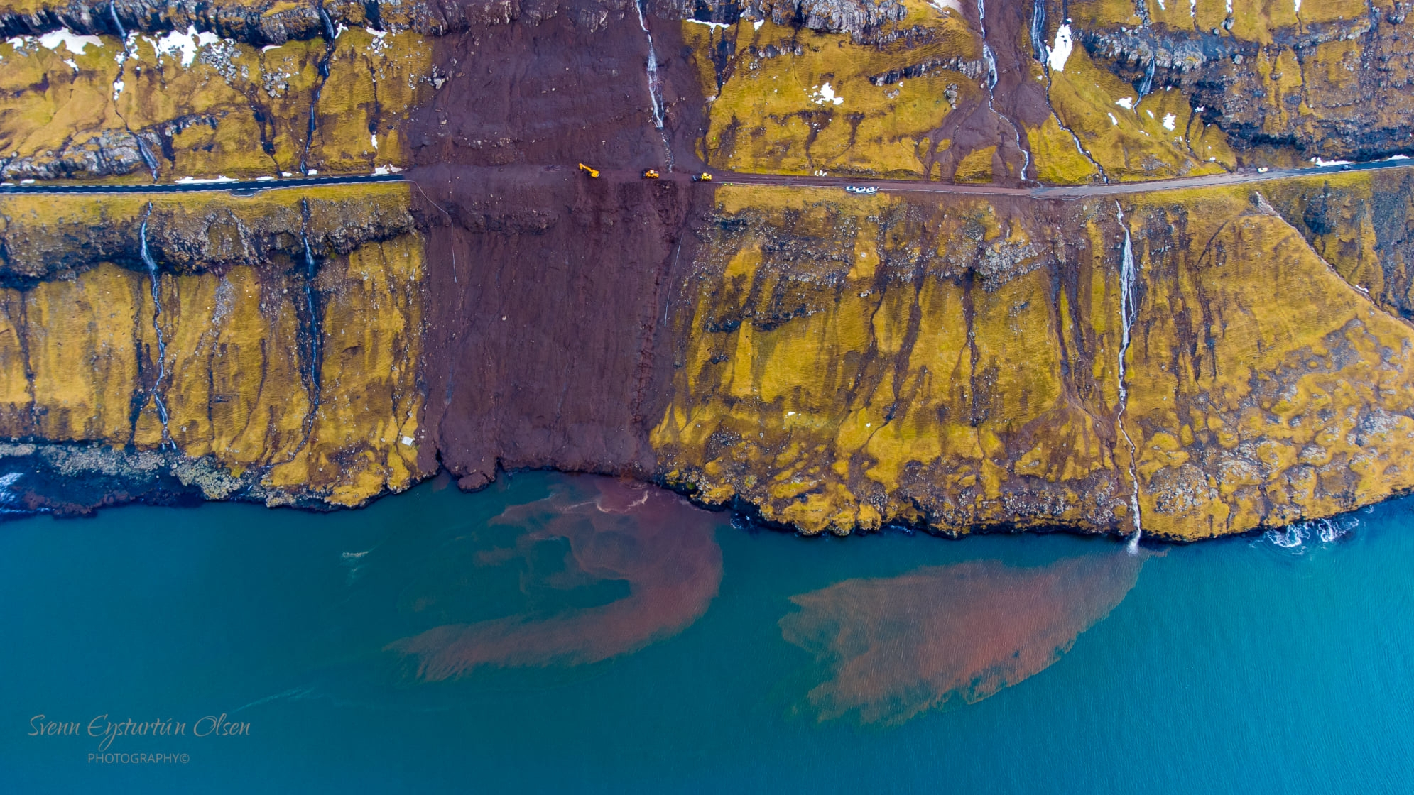 Dagur.fo | Myndir: Fleiri myndir av Elduvíkarvegnum