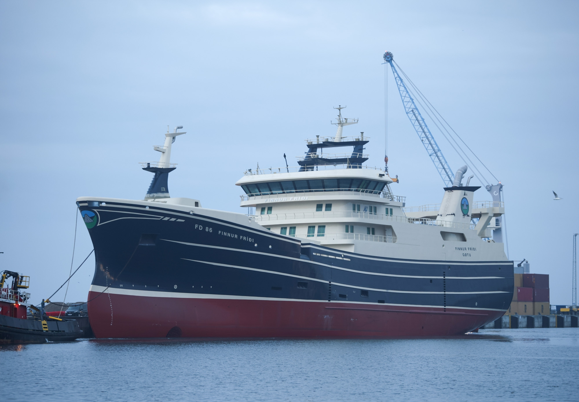 Fiskur.fo | Myndir: Nýbygningurin hjá Varðanum komin til Skagen